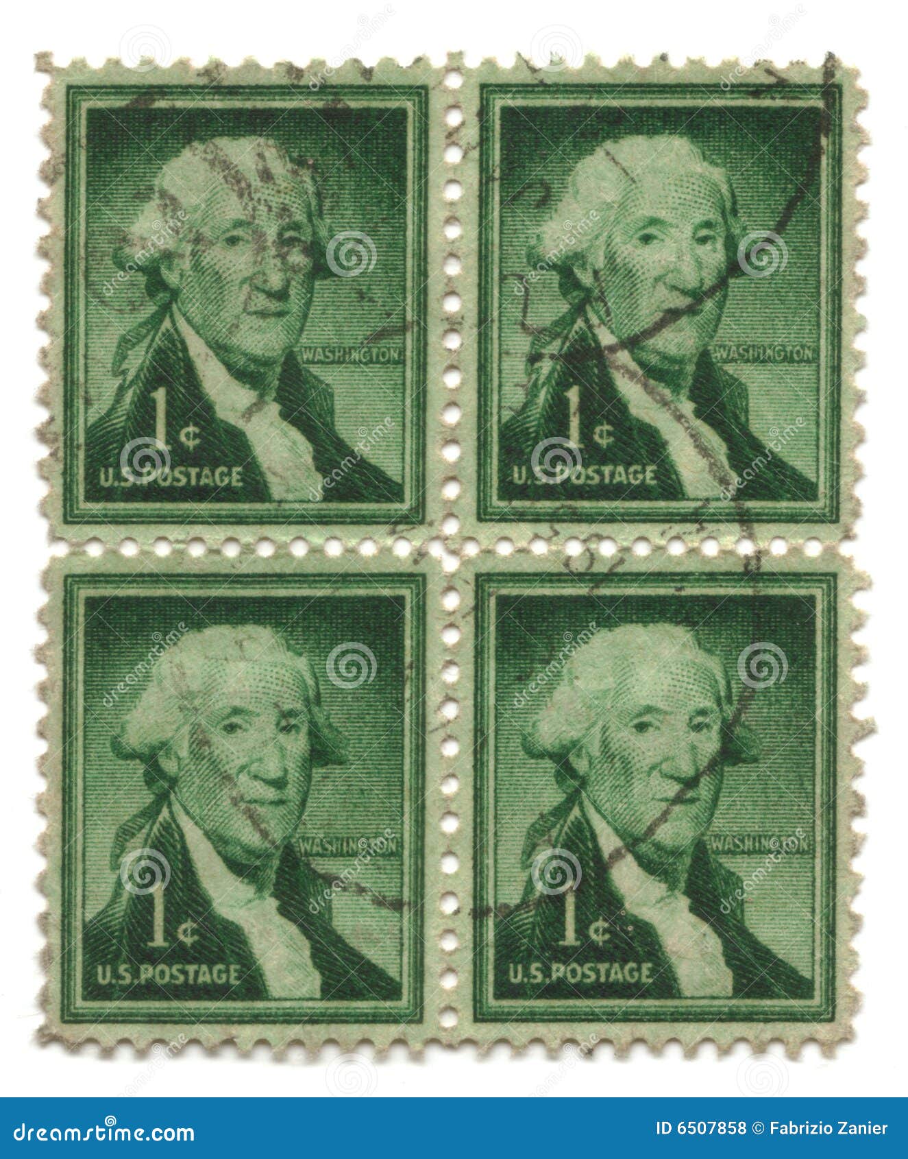 Four Old Postage Stamps from USA One Cent Editorial Stock Photo - Image ...