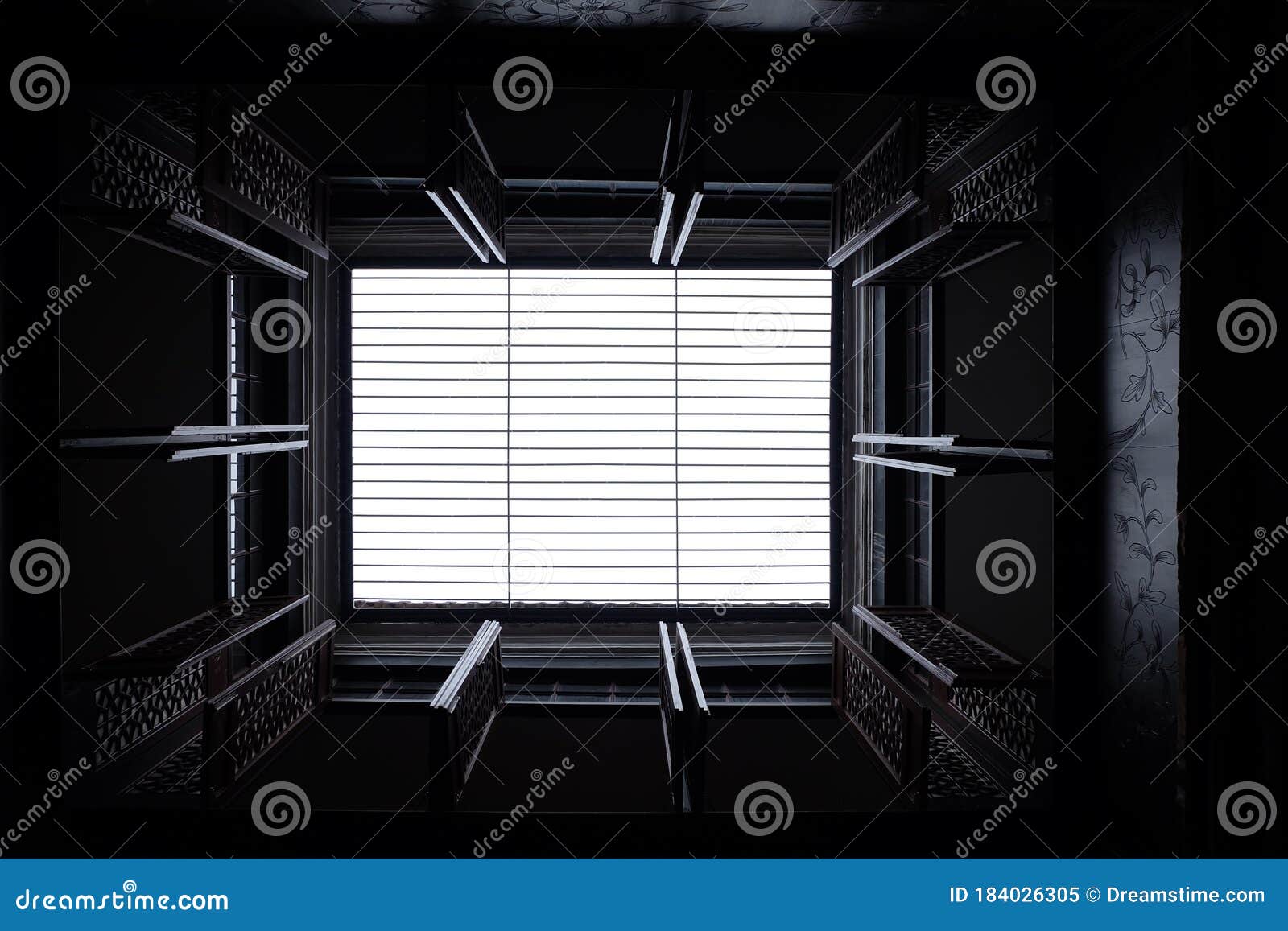 Four opened windows stock image. Image of silhouette - 184026305