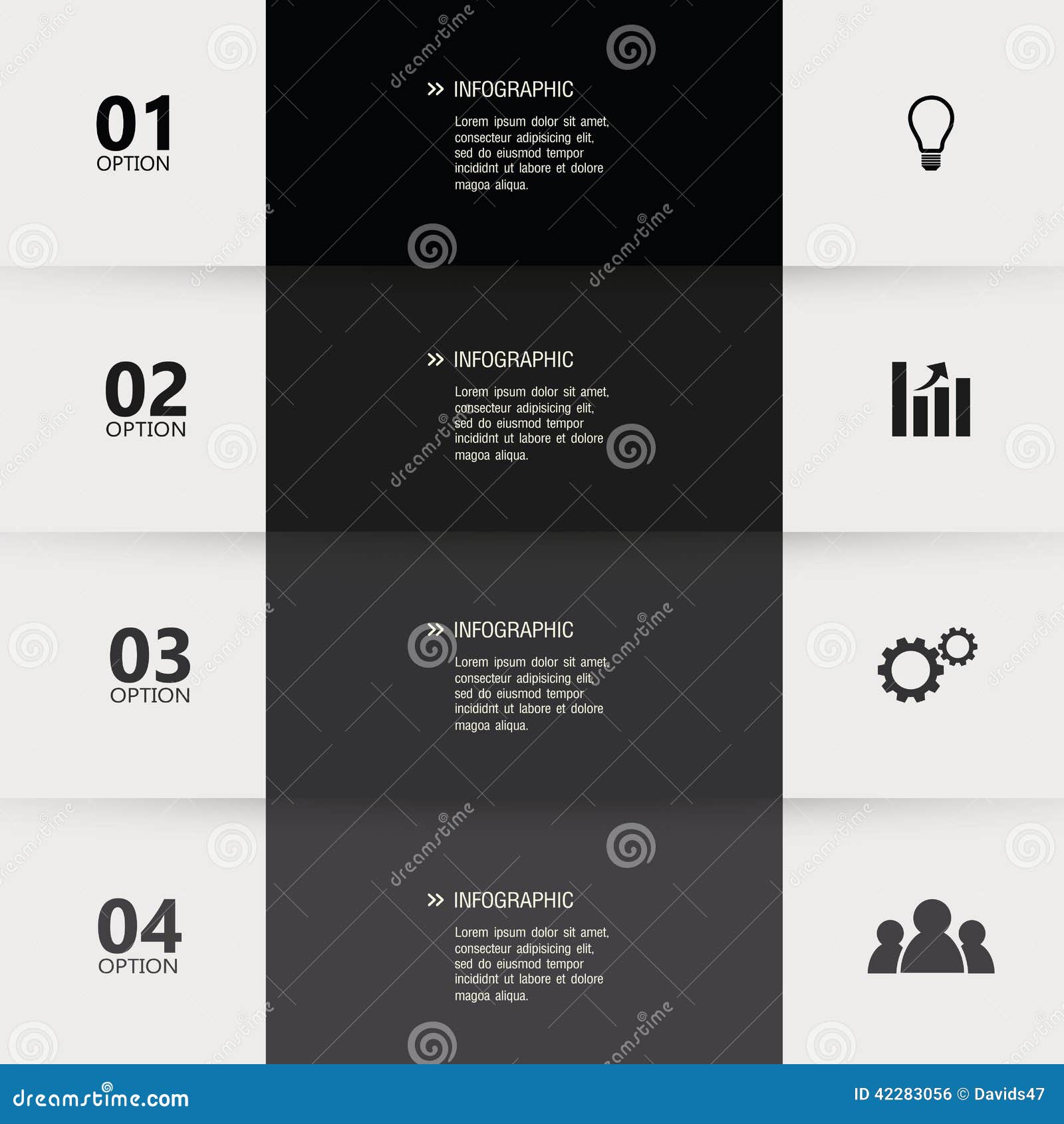 Four option stock vector. Illustration of choice, product - 42283056