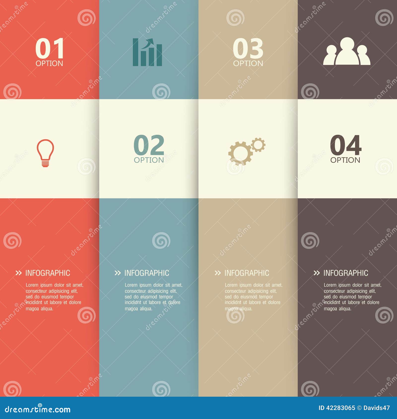 Four option stock vector. Illustration of number, vector - 42283065