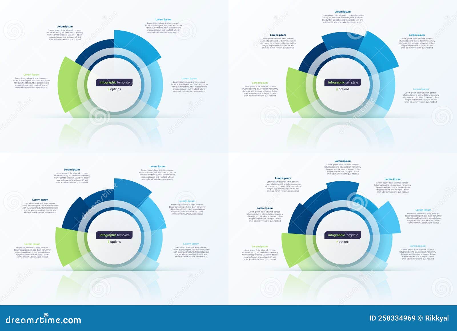 Four Option Circle Infographic Design Template. Vector Illustration ...