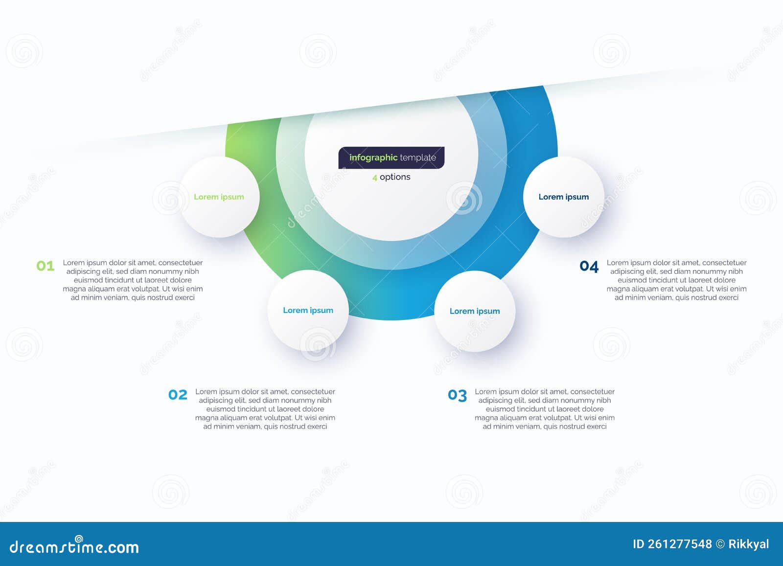 Four Option Circle Infographic Design Template. Vector Illustration ...