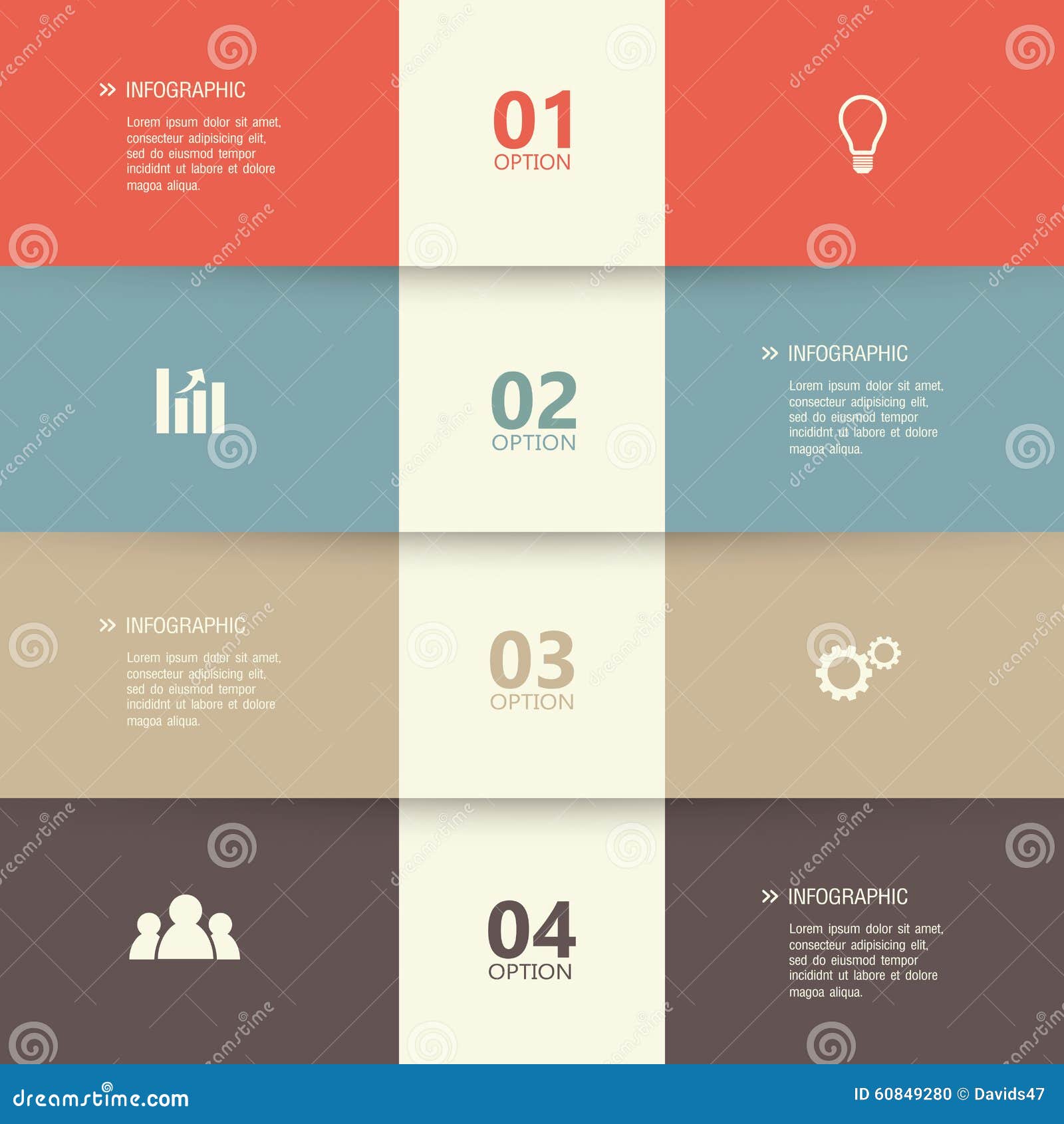 Four options stock vector. Illustration of template, special - 60849280