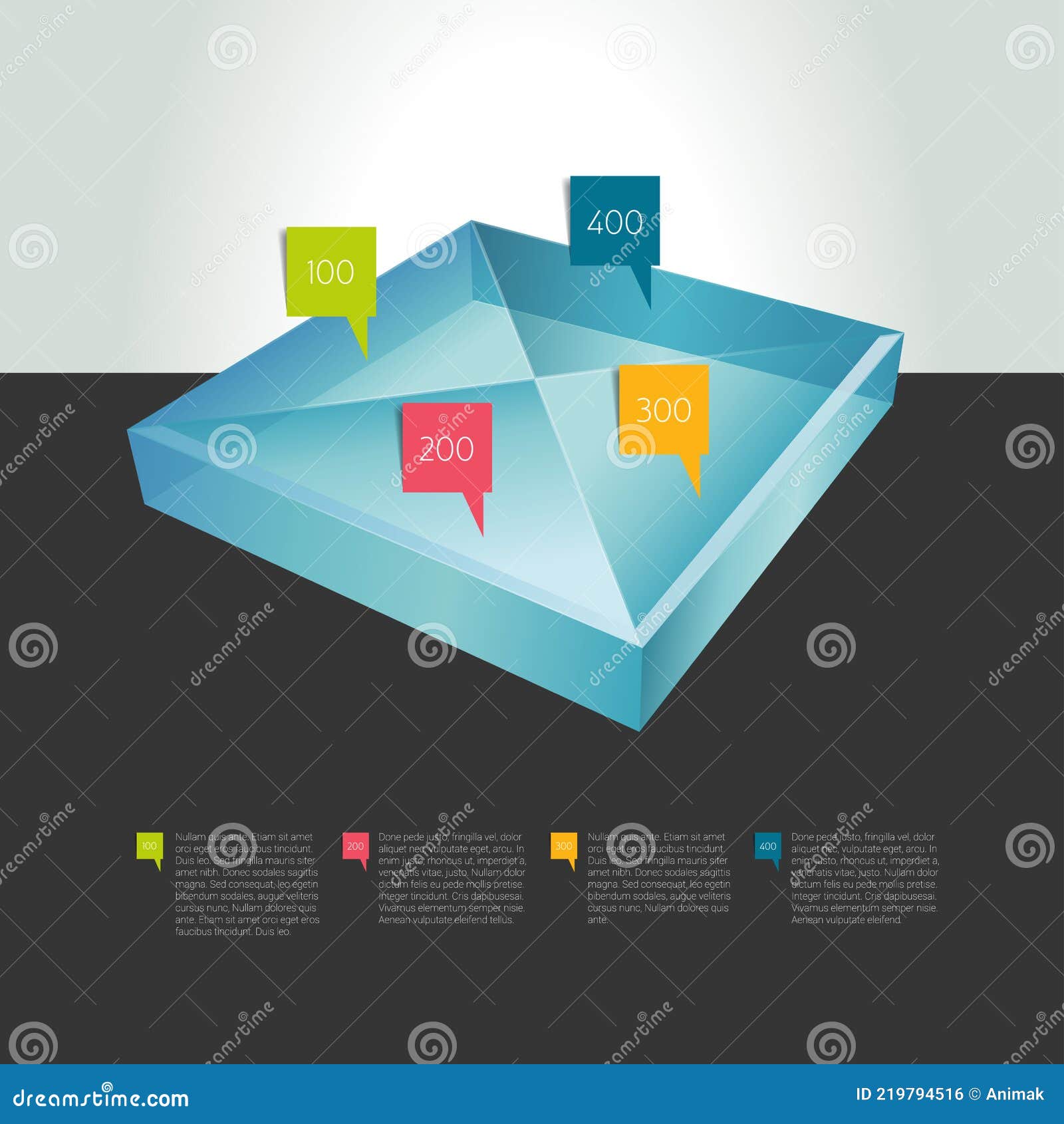 Square Infographics Background Design Cartoon Vector | CartoonDealer ...