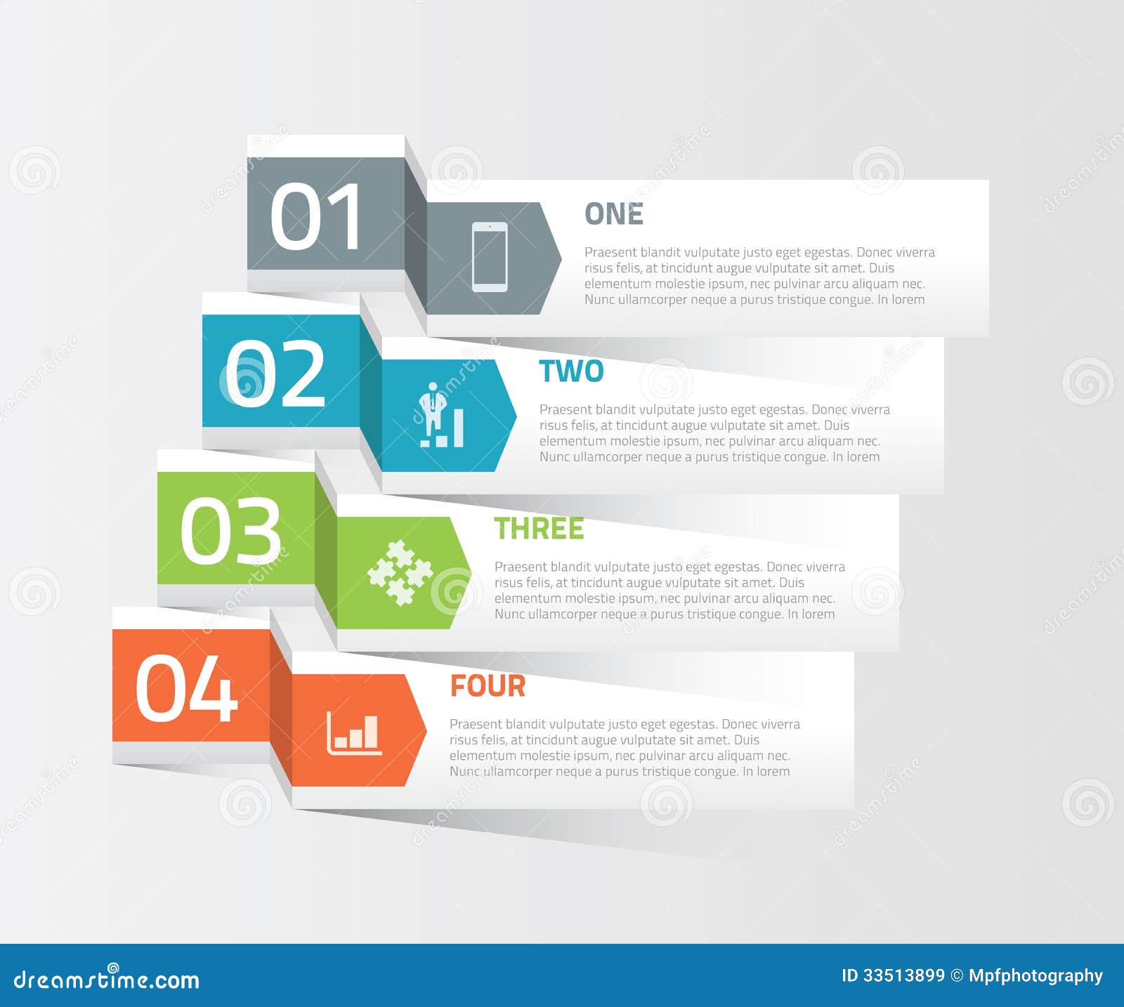 Origami Paper Bar Graph Diagram Vector Illustration | CartoonDealer.com ...