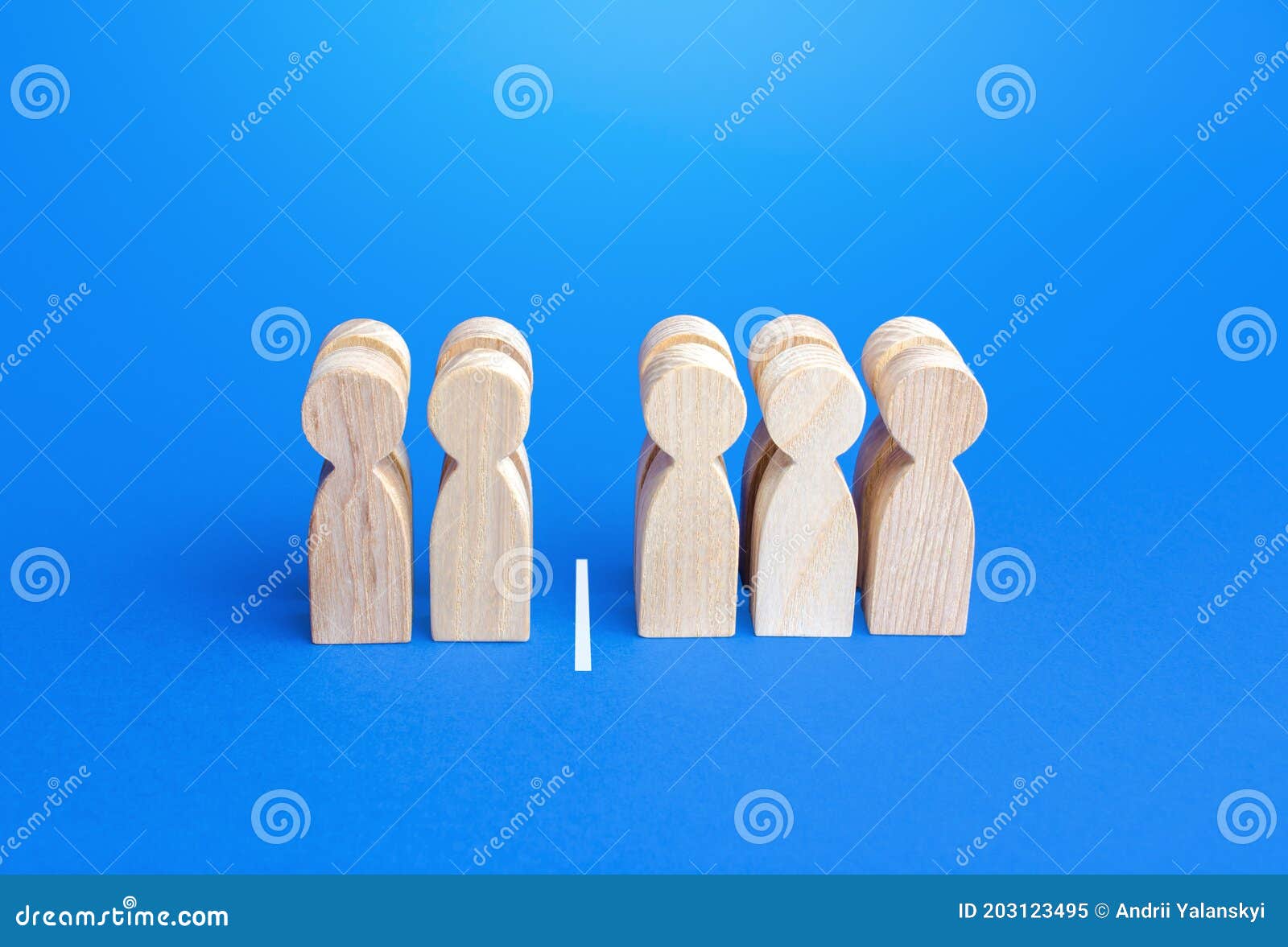 Four Out of Ten People Separated by a Line. Visualization of ...