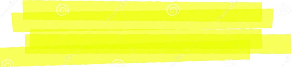 Four Overlapping Fluorescent Yellow Highlighter Strokes are Creating a ...