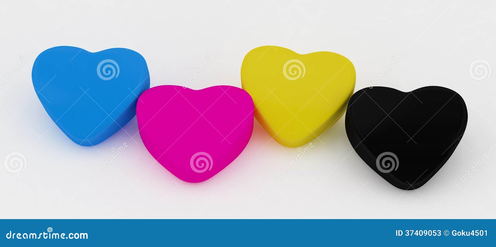 Four Paint Cans Splashing CMYK Colors, Printing Concept Image ...