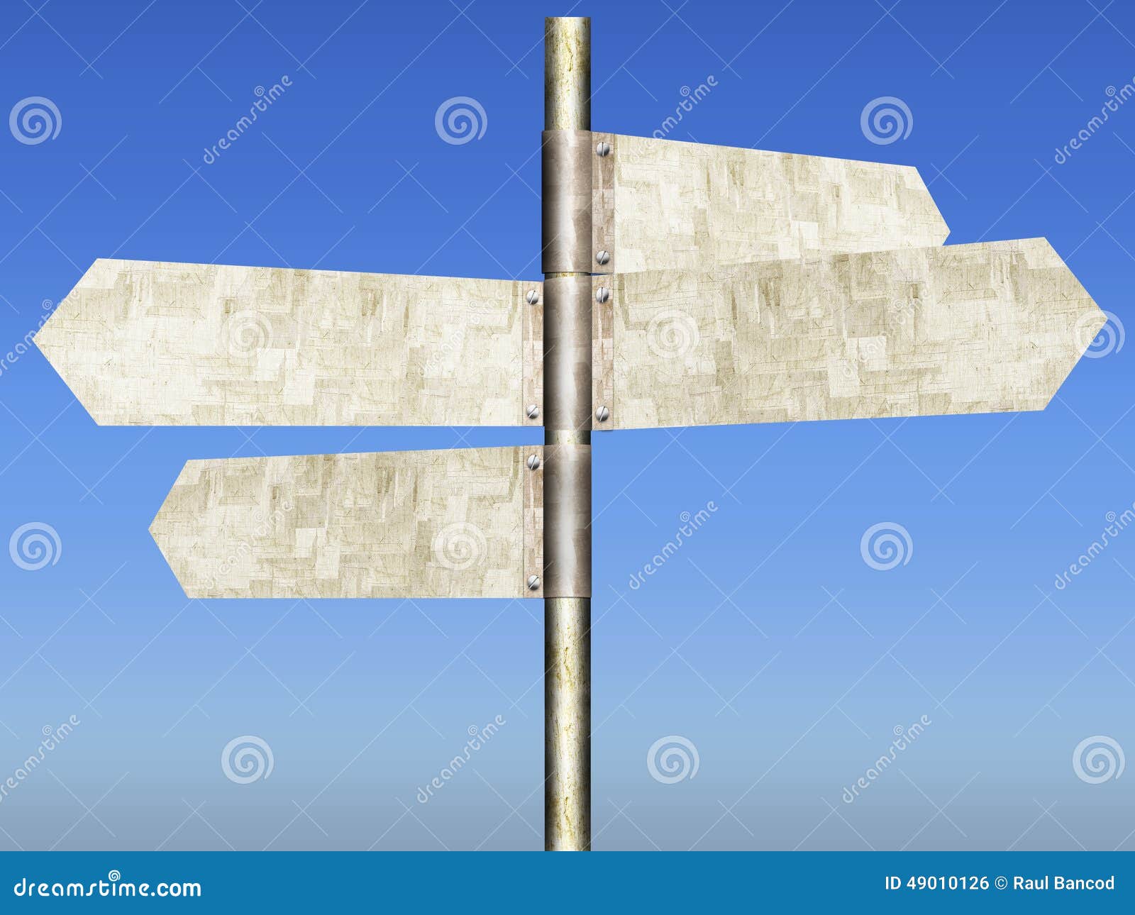 Four-Panel Multi-directional GI Galvanized Iron Road Signs Stock ...