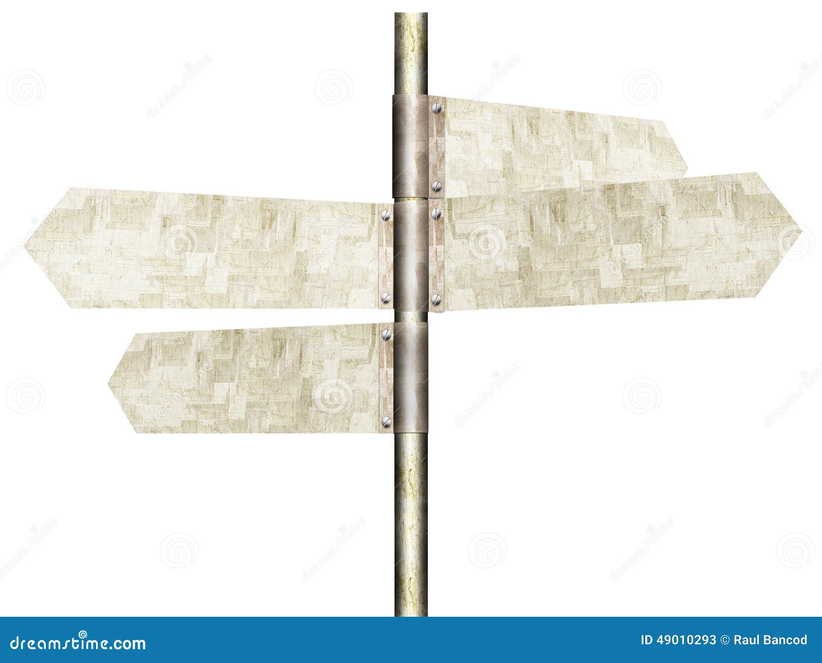 Four-Panel Multi-directional GI Galvanized Iron Road Signs Stock Image ...