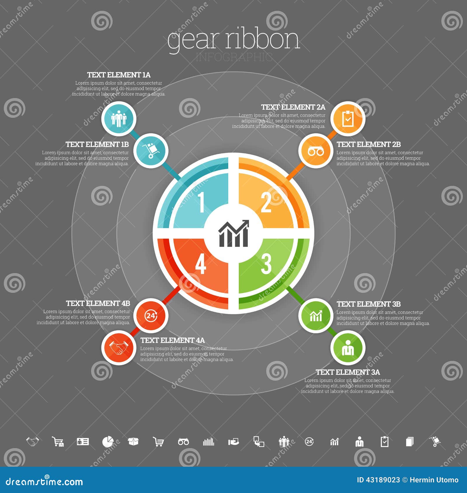 Four Part Circle Infographic Stock Vector - Illustration of copyspace ...