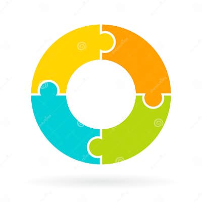 Four part cycle diagram stock vector. Illustration of development ...