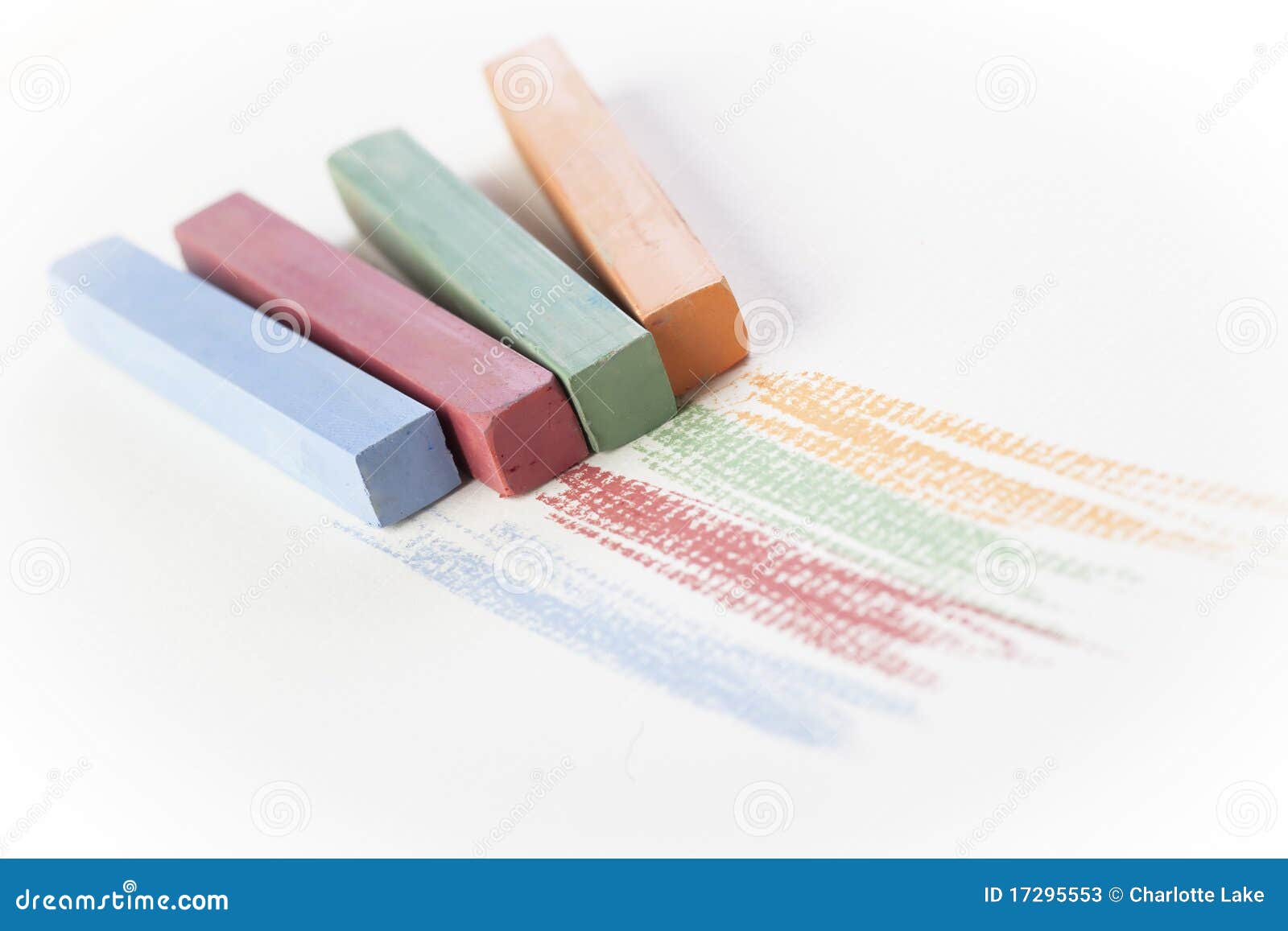 Four Pastels stock image. Image of yellow, artistic, blue - 17295553