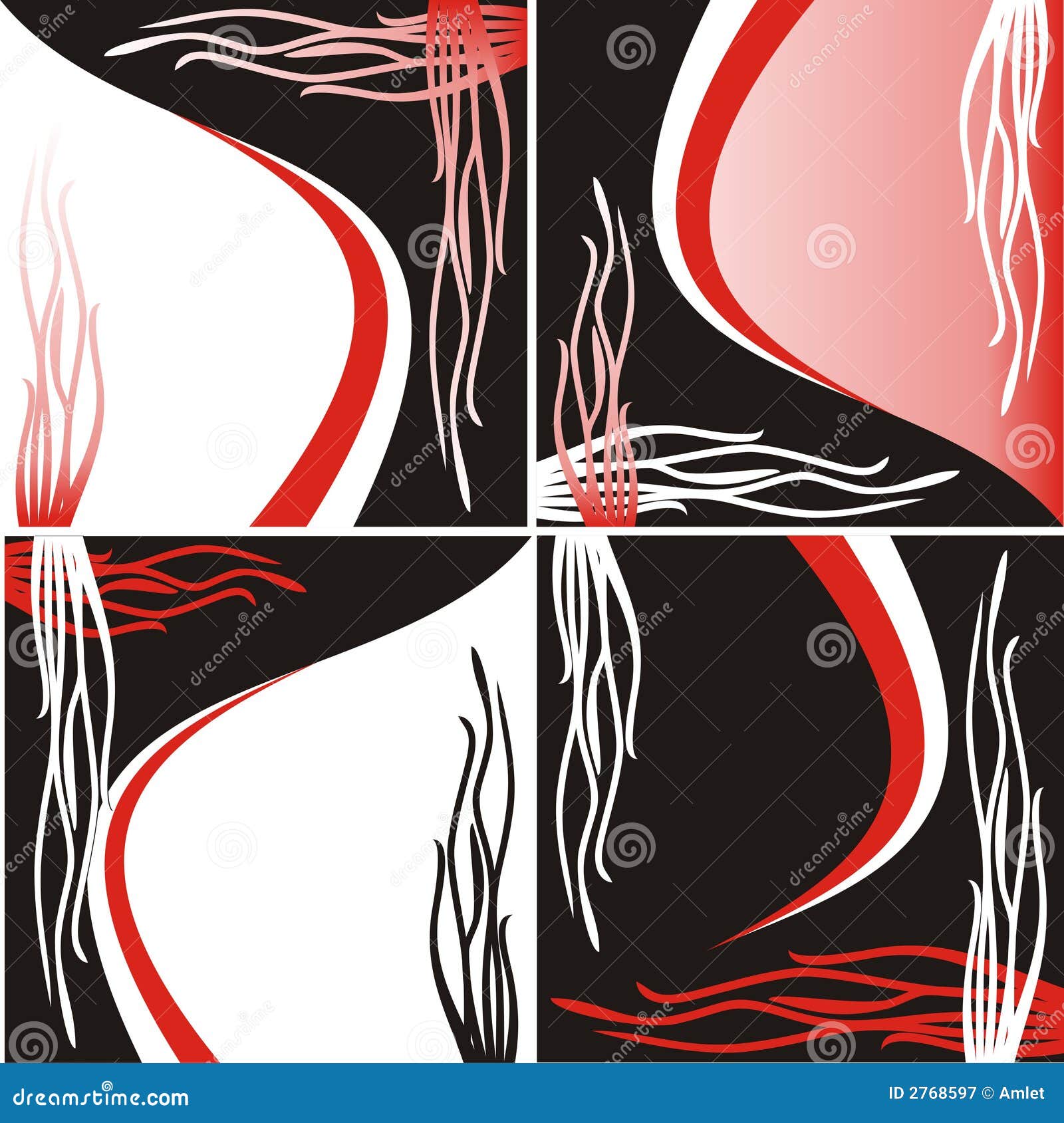 Four patterns stock vector. Illustration of elements, print - 2768597