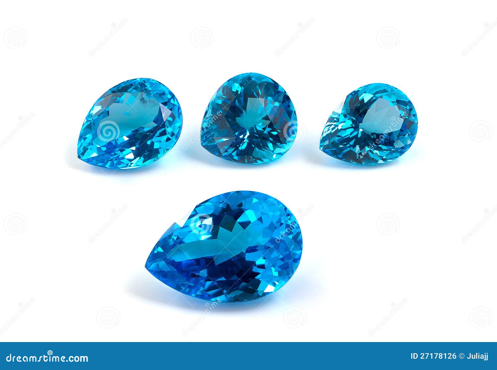 Four Pear Shape Topaz Gemstones. Stock Photo - Image of bright, gift ...