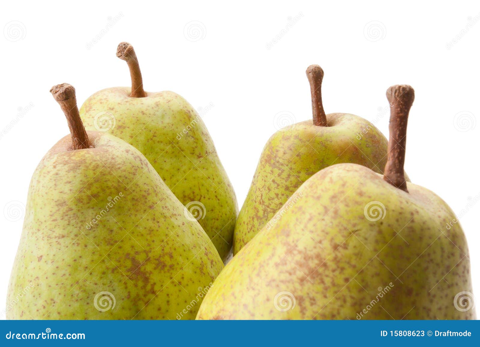 Four pears stock image. Image of yellow, close, studio - 15808623