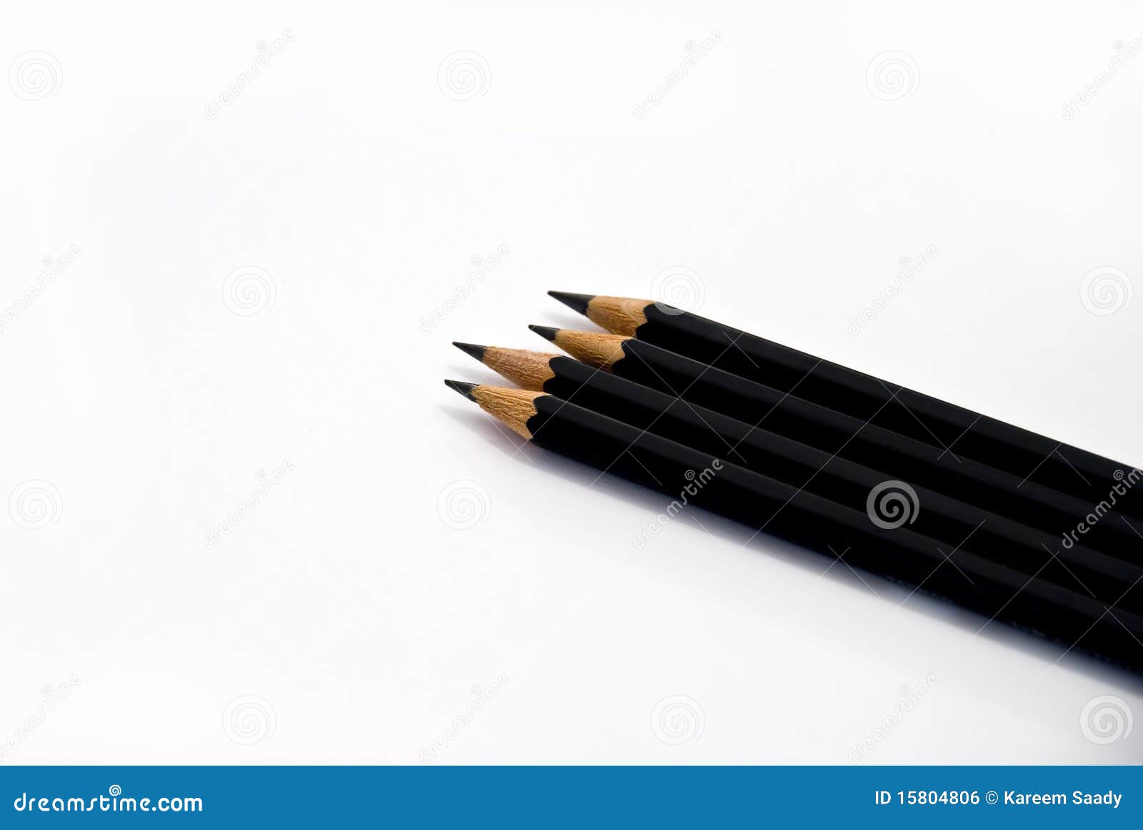 Four Pencils stock photo. Image of perfection, white - 15804806