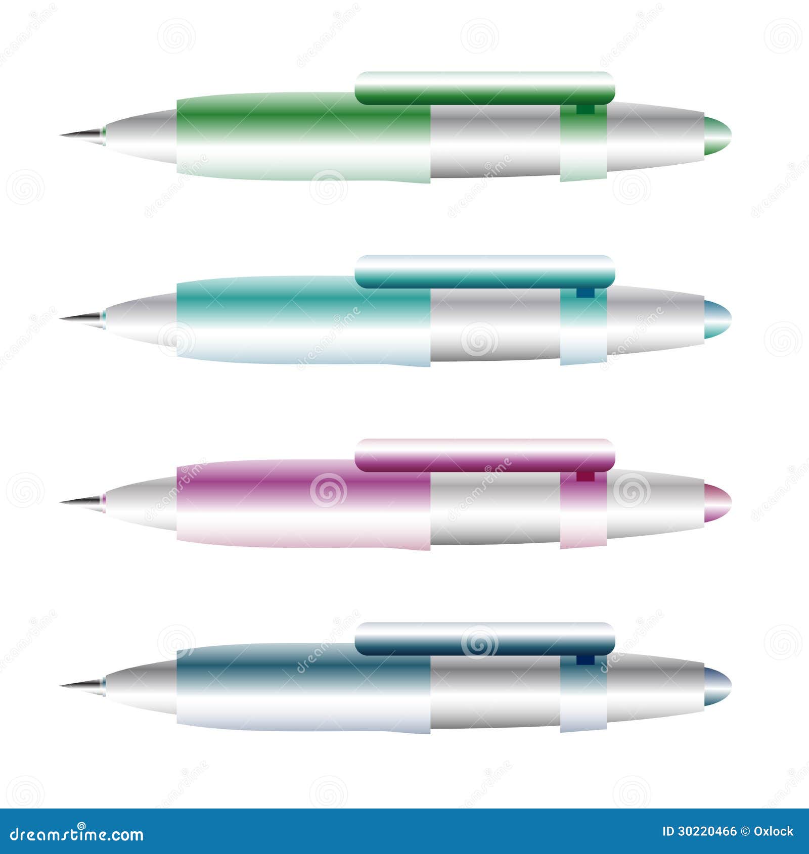Pen set stock vector. Illustration of artistic, graphic - 30220466
