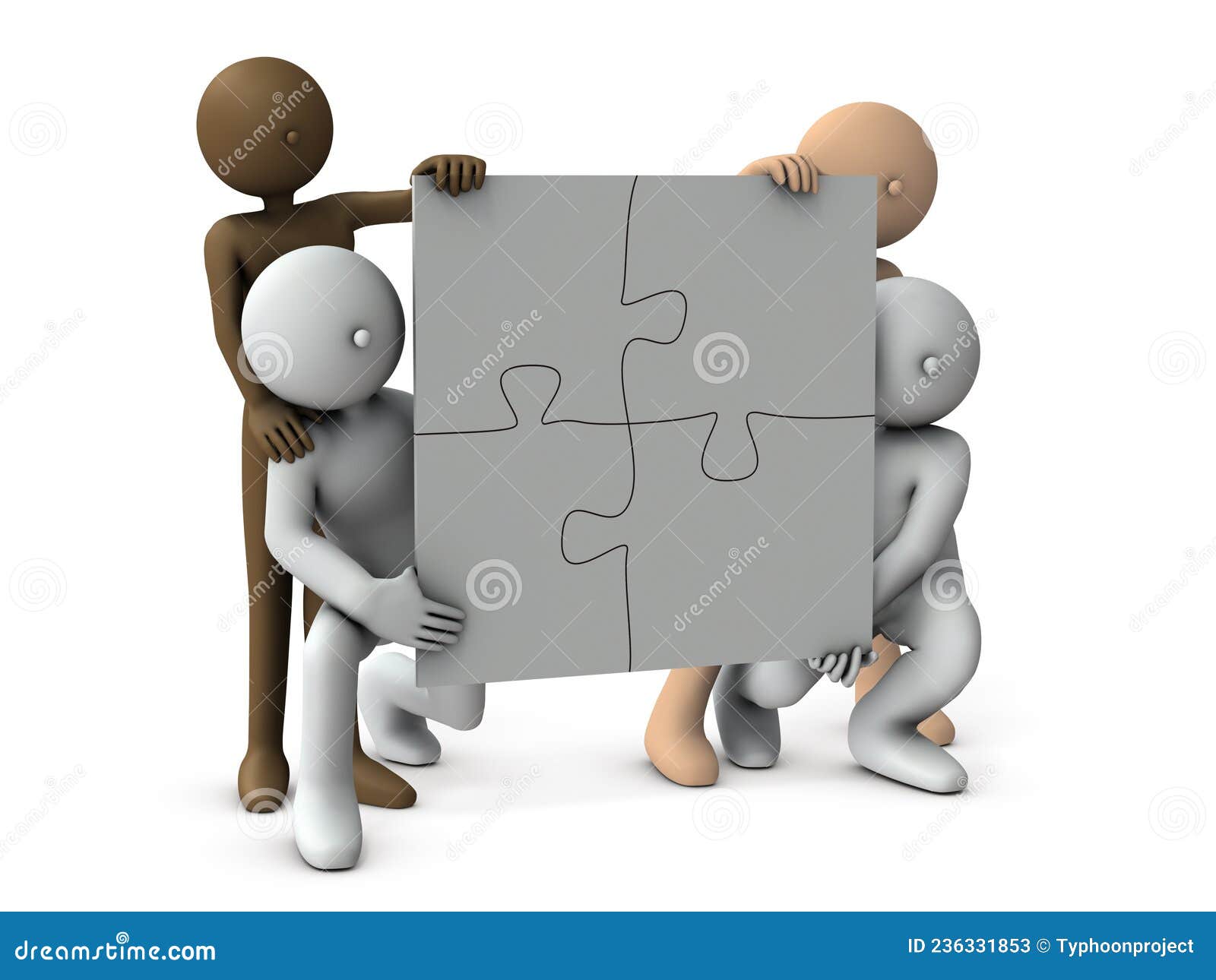 Four People from Different Positions To Solve Problems by Cooperating ...