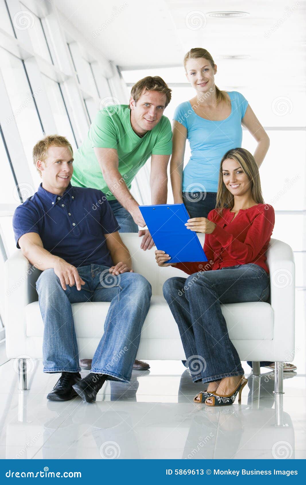 Four People In A Line Talking By Cellphones Stock Image | CartoonDealer ...