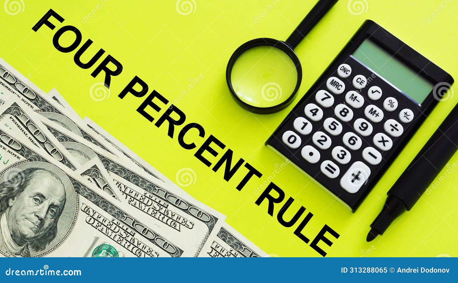 Four Percent Rule is Shown Using the Text Stock Image - Image of ...