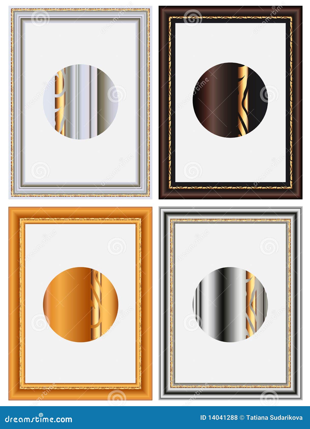 Four photo frame stock vector. Illustration of antique - 14041288