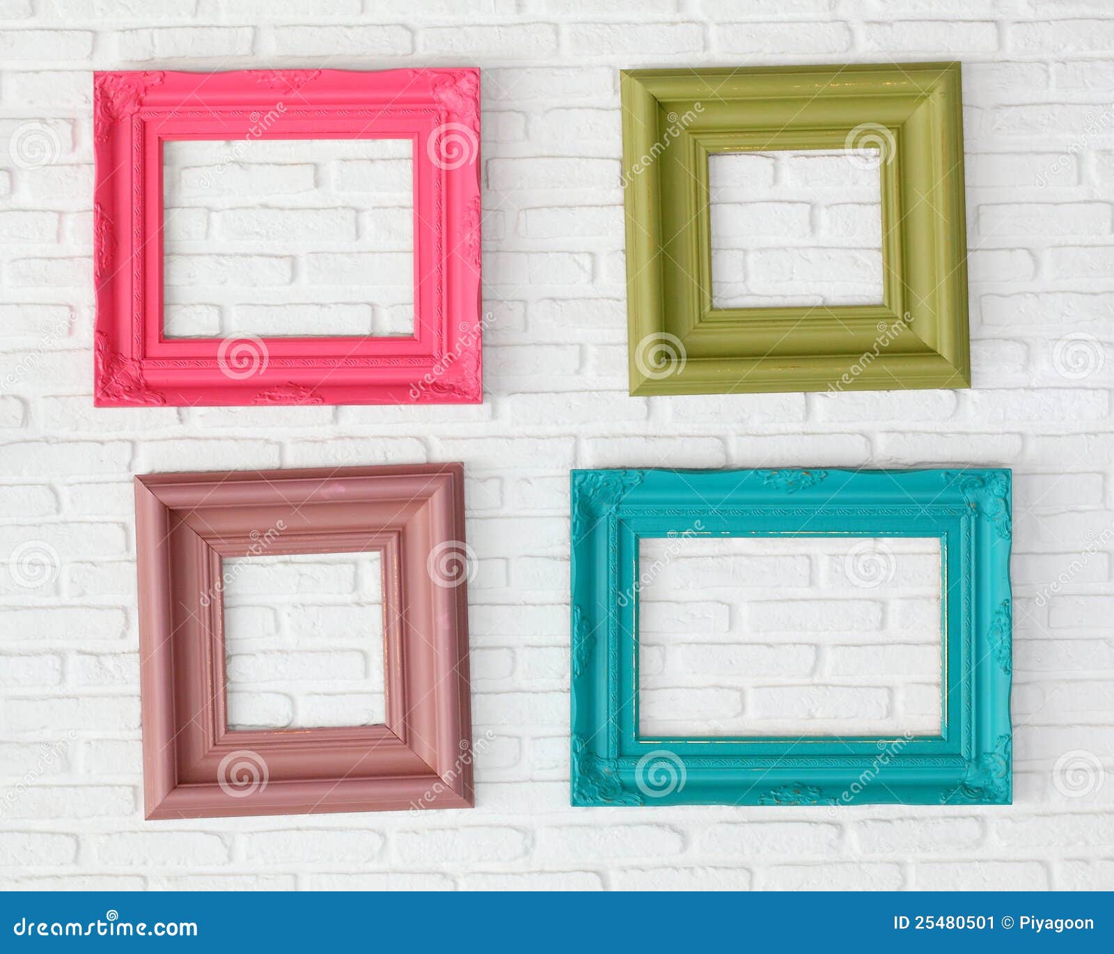 Four photo frames stock image. Image of border, style - 25480501