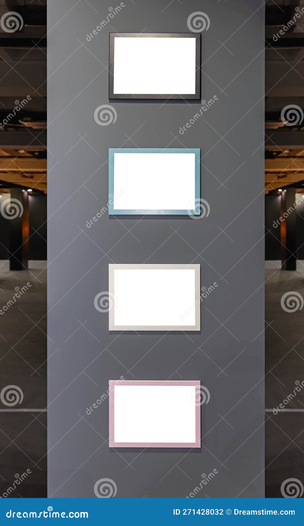 Four Picture Frames stock photo. Image of empty, column - 271428032