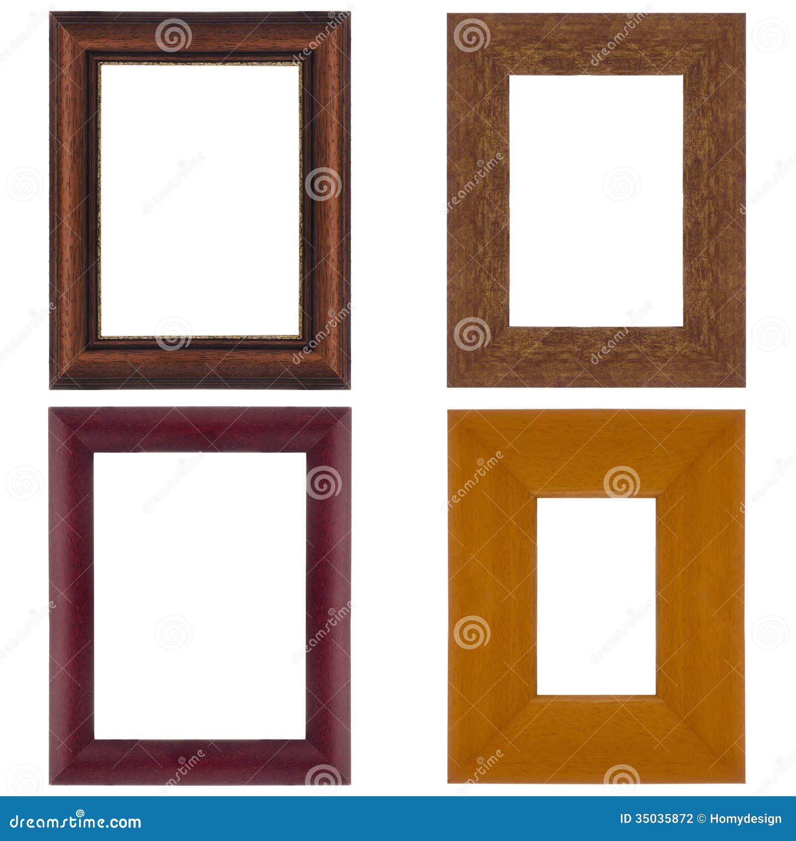 Four picture frames stock photo. Image of four, rectangular - 35035872