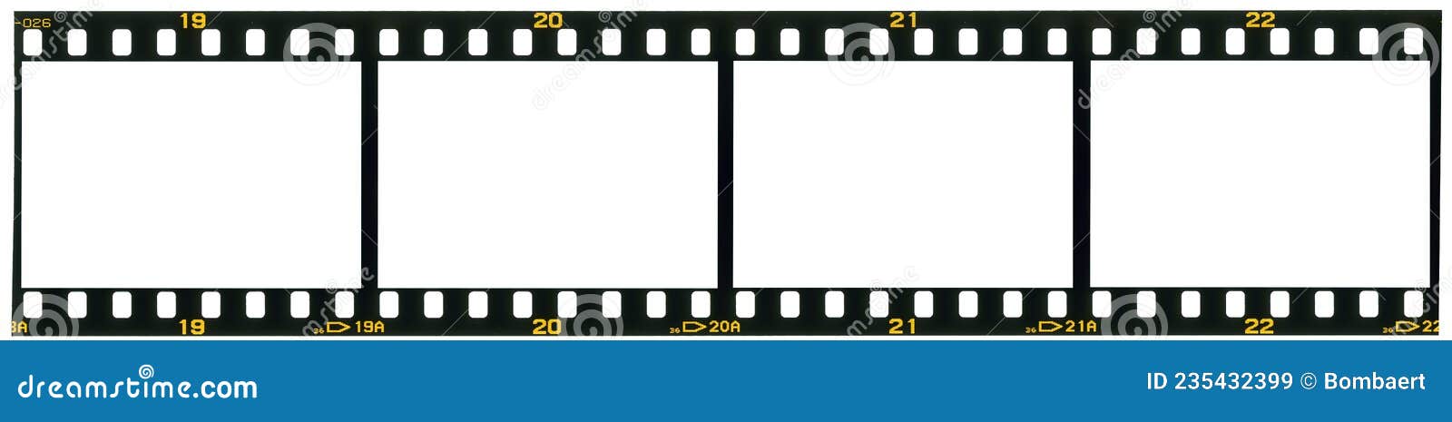 Four Pictures Film Strip Texture with Blank Space Stock Image - Image ...