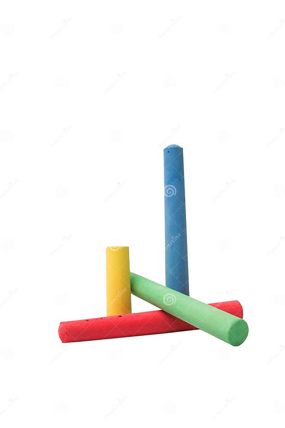 Four Pieces of Colored Chalk Stock Photo - Image of preschool, sticks ...