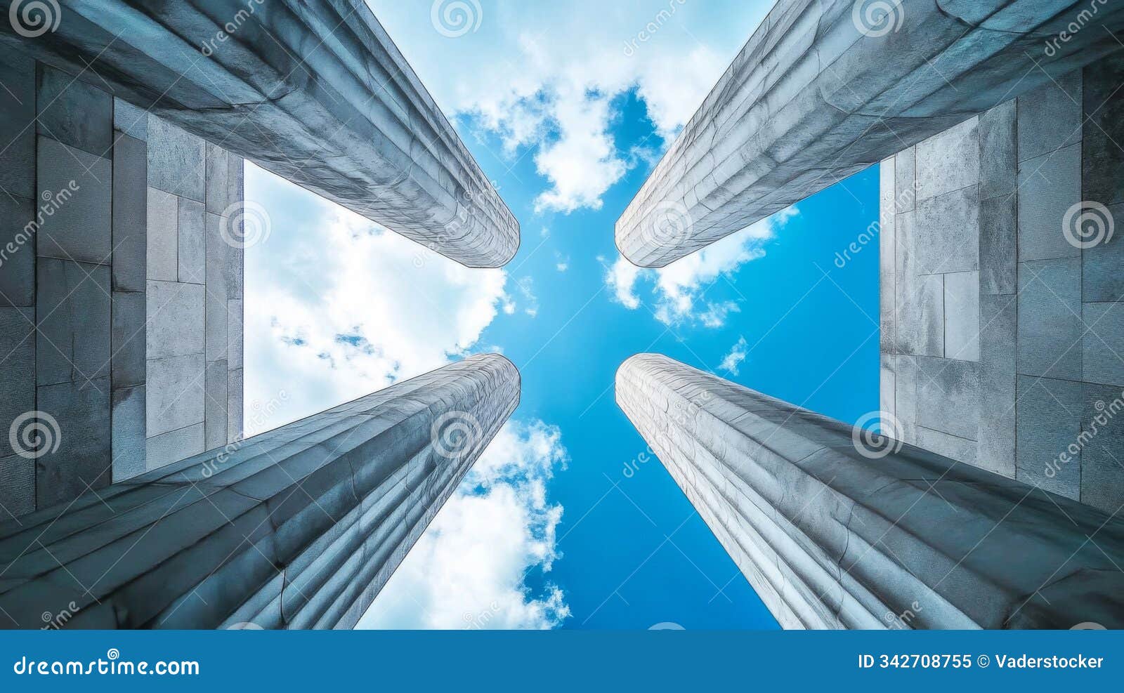 Four Pillars Framework With Ancient Classic Construction Infographic ...