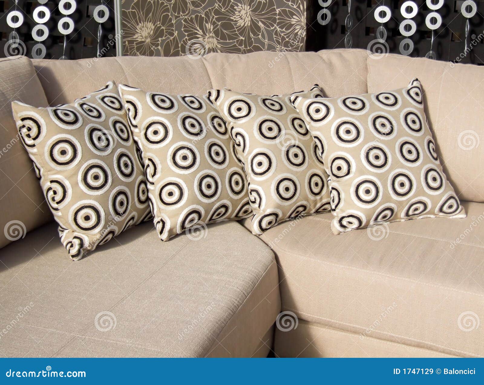 Four pillows stock image. Image of home, ornament, bedroom - 1747129