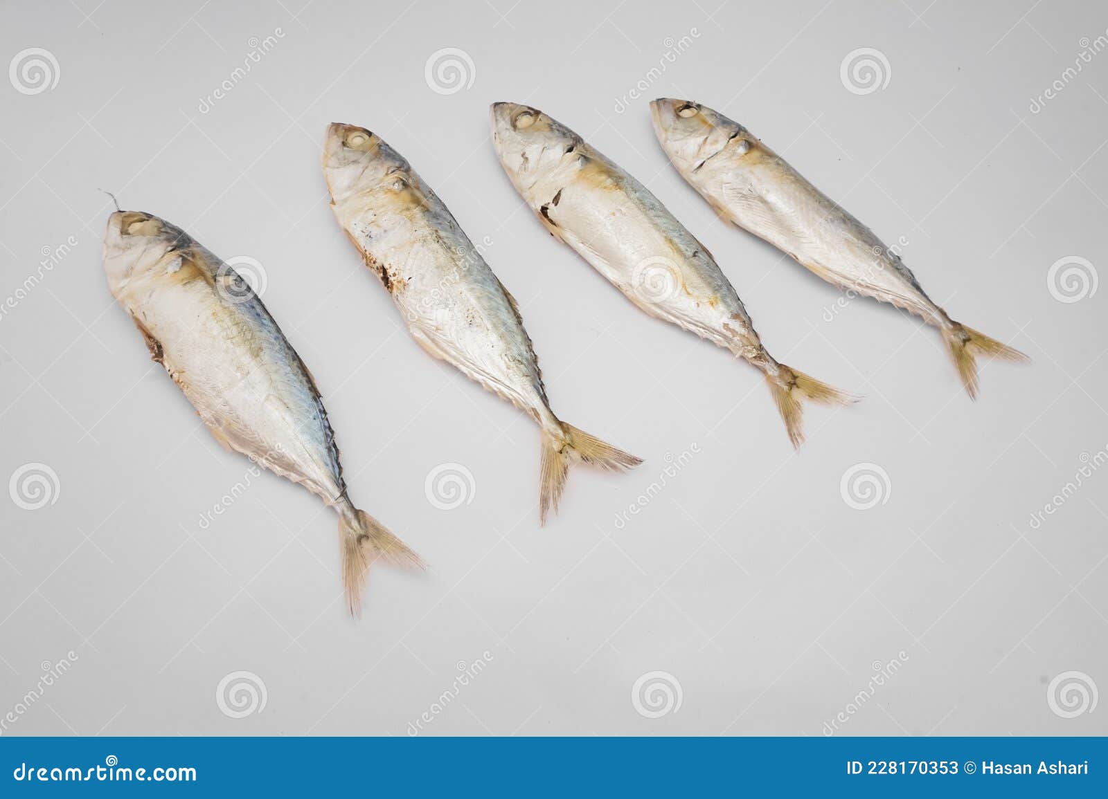 Four Pindang Fish on a White Background Stock Image - Image of leaf ...