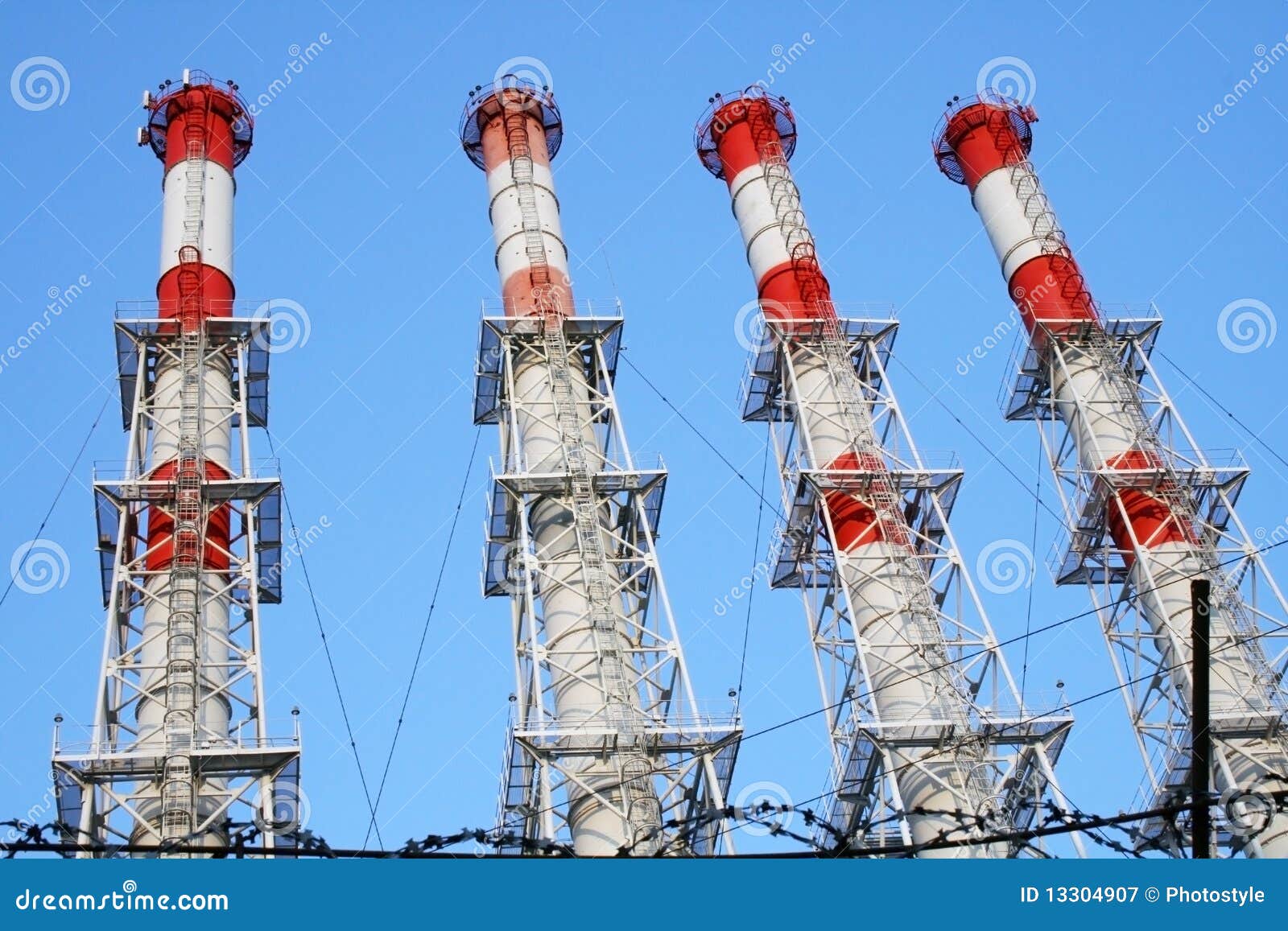 Four pipes stock image. Image of chimney, power, high - 13304907