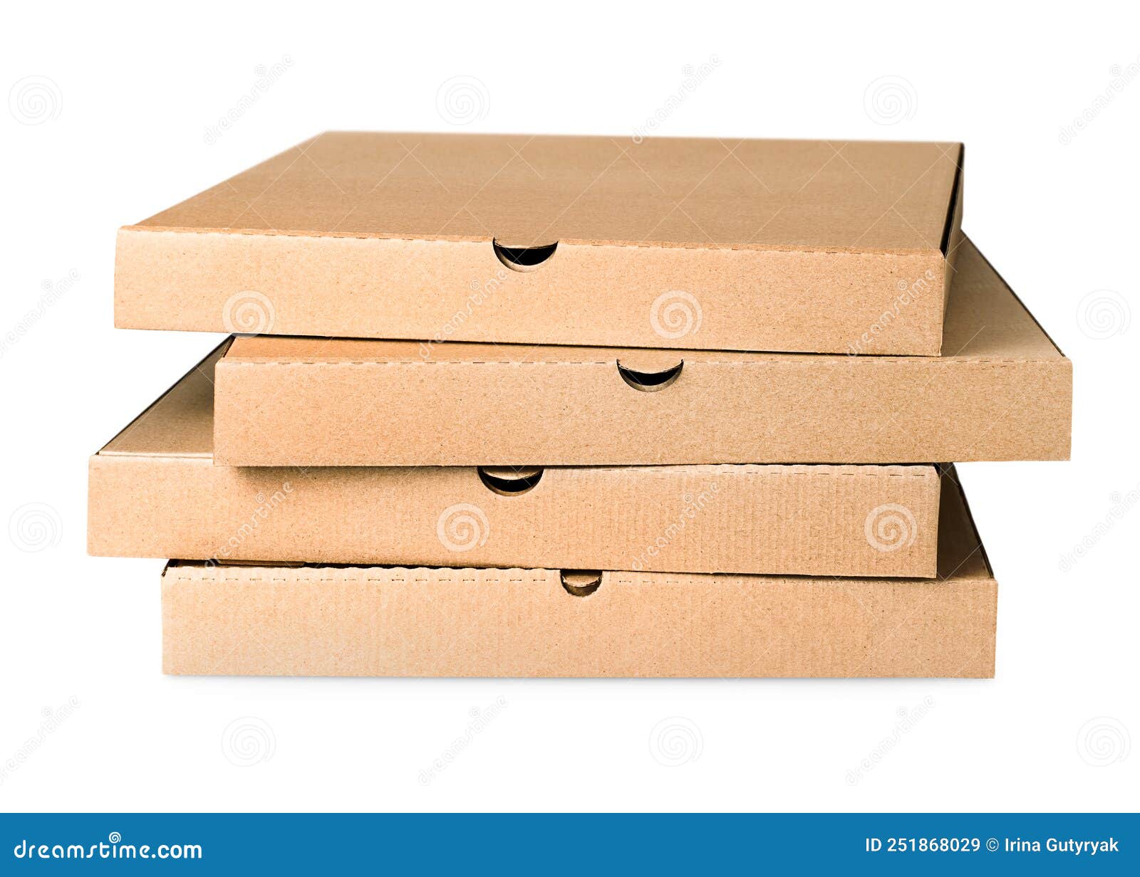 Four Pizza Boxes in a Stack Stock Image - Image of zero, container ...