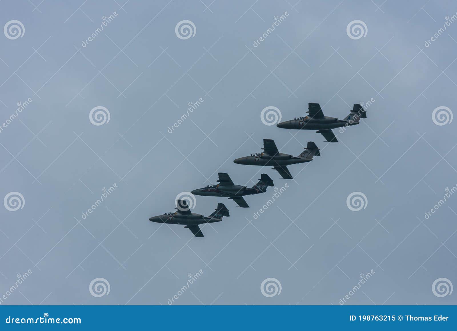 Four Planes in Formation Side by Side Stock Image - Image of engine ...