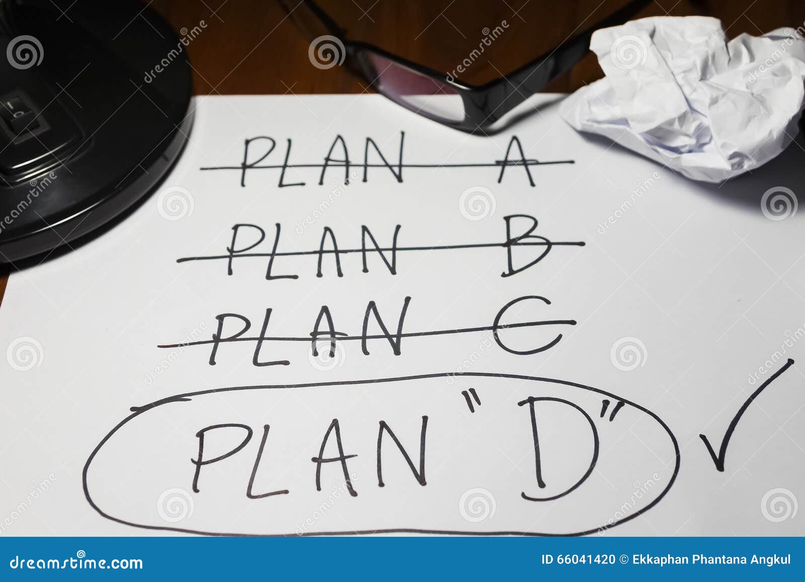Four Plans ,change of plan stock photo. Image of four - 66041420