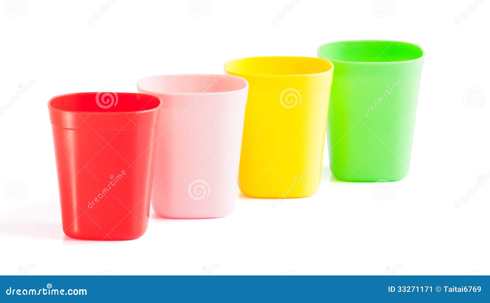 Four plastic cup stock image. Image of object, bottle - 33271171