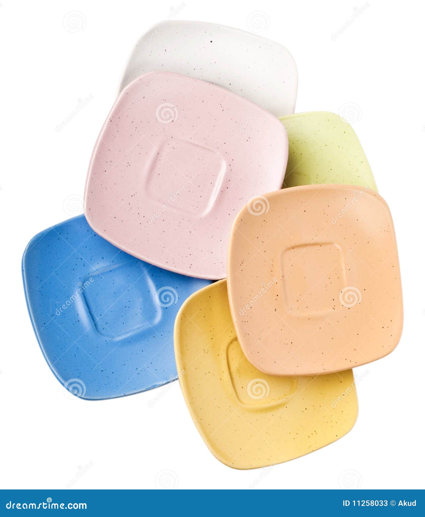 Four Plates Isolated on White Stock Image - Image of kitchenware ...