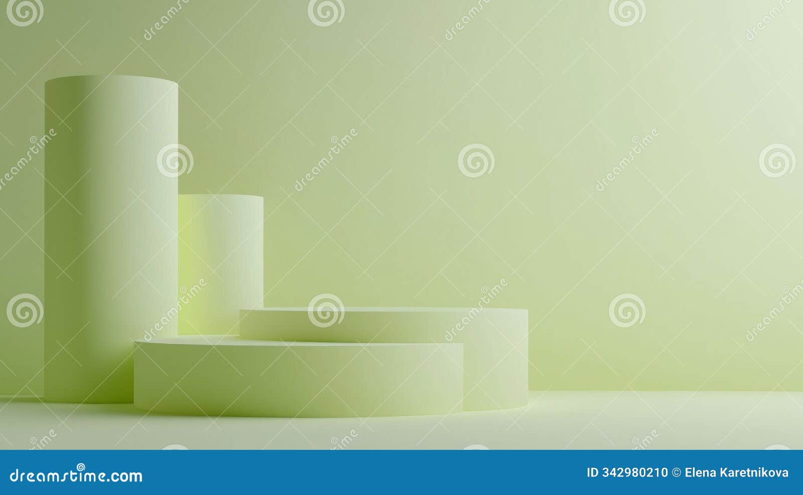 Four Podiums of Increasing Height are Arranged in Front of a Green ...