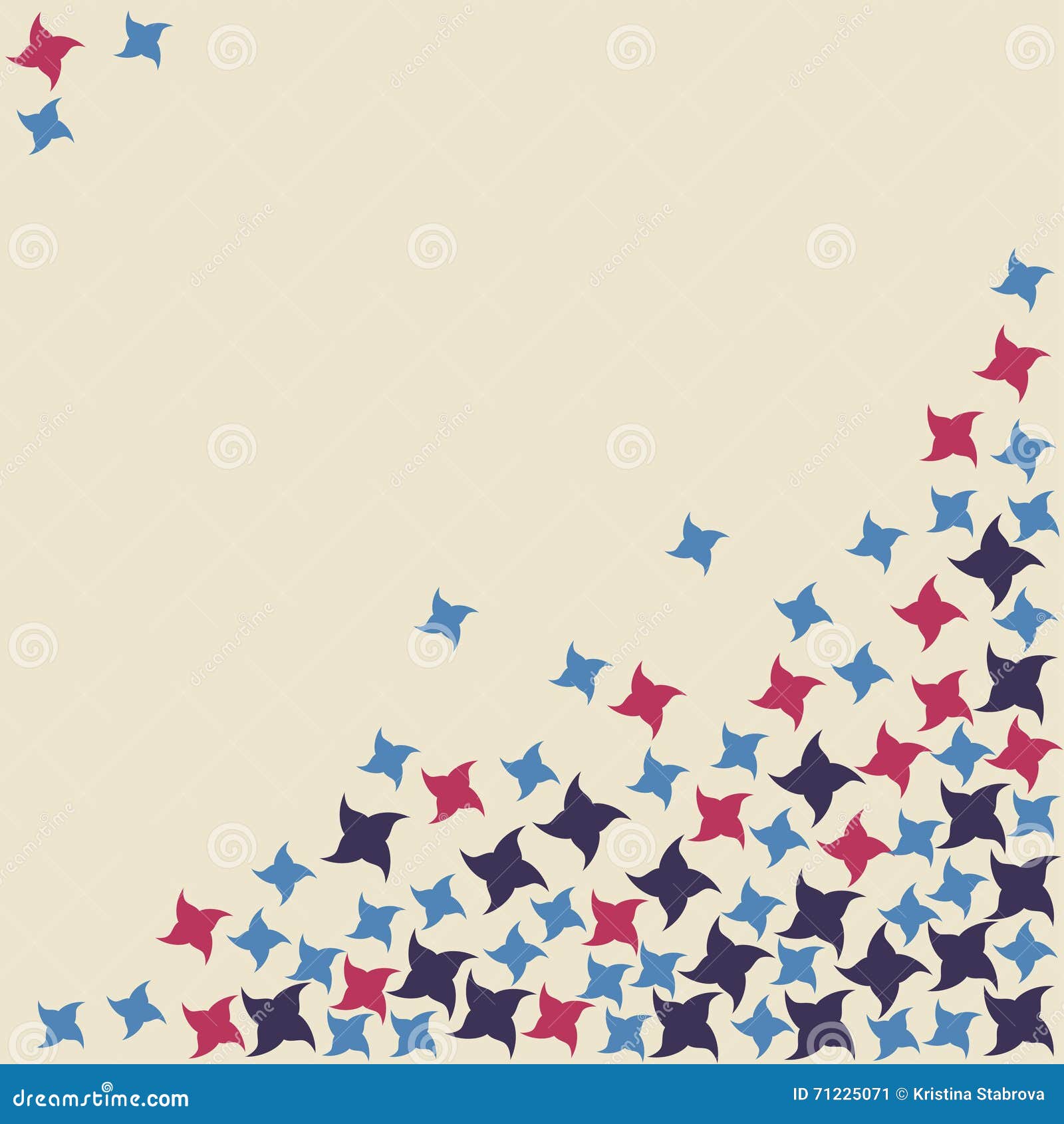 Four-pointed Star in the Corners Stock Vector - Illustration of ...