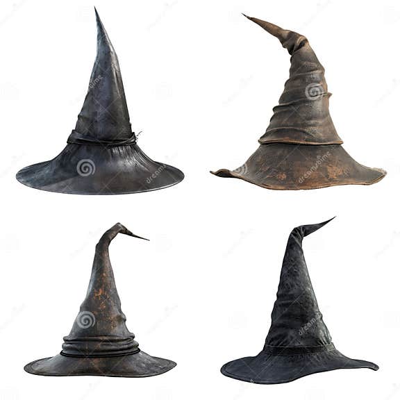 Four Pointed Witch Hats stock illustration. Illustration of style ...