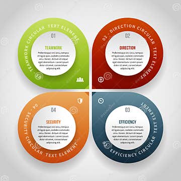 Four Points Infographic stock vector. Illustration of colorful - 88734171