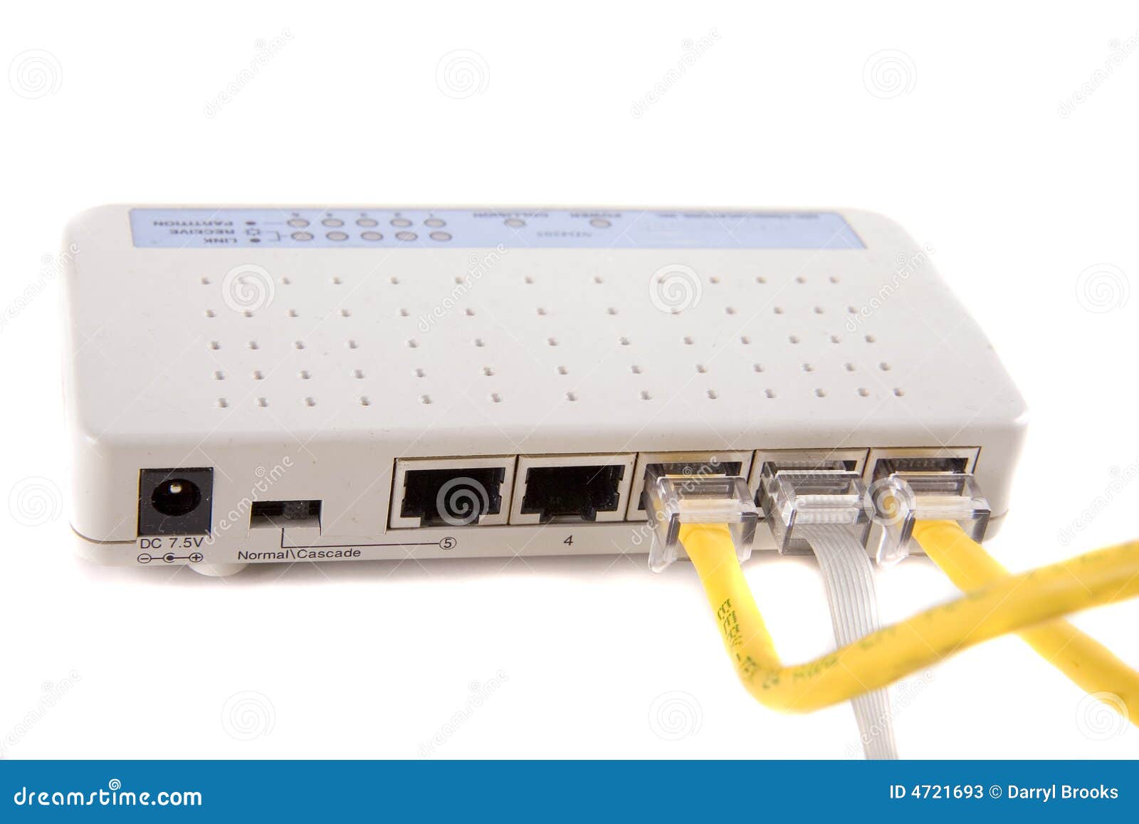 Four Port Hub stock image. Image of ethernet, patch, router - 4721693