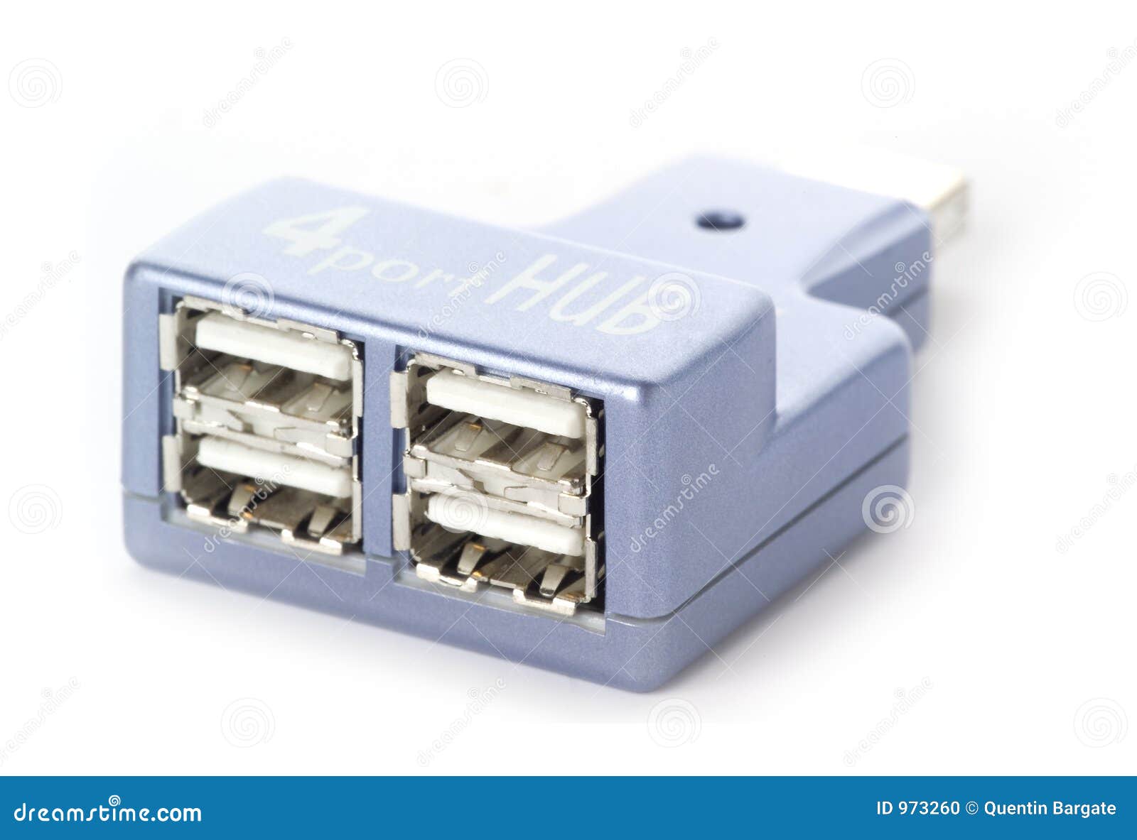 Four Port USB Hub, Isolated Stock Photo - Image of electronics, work ...