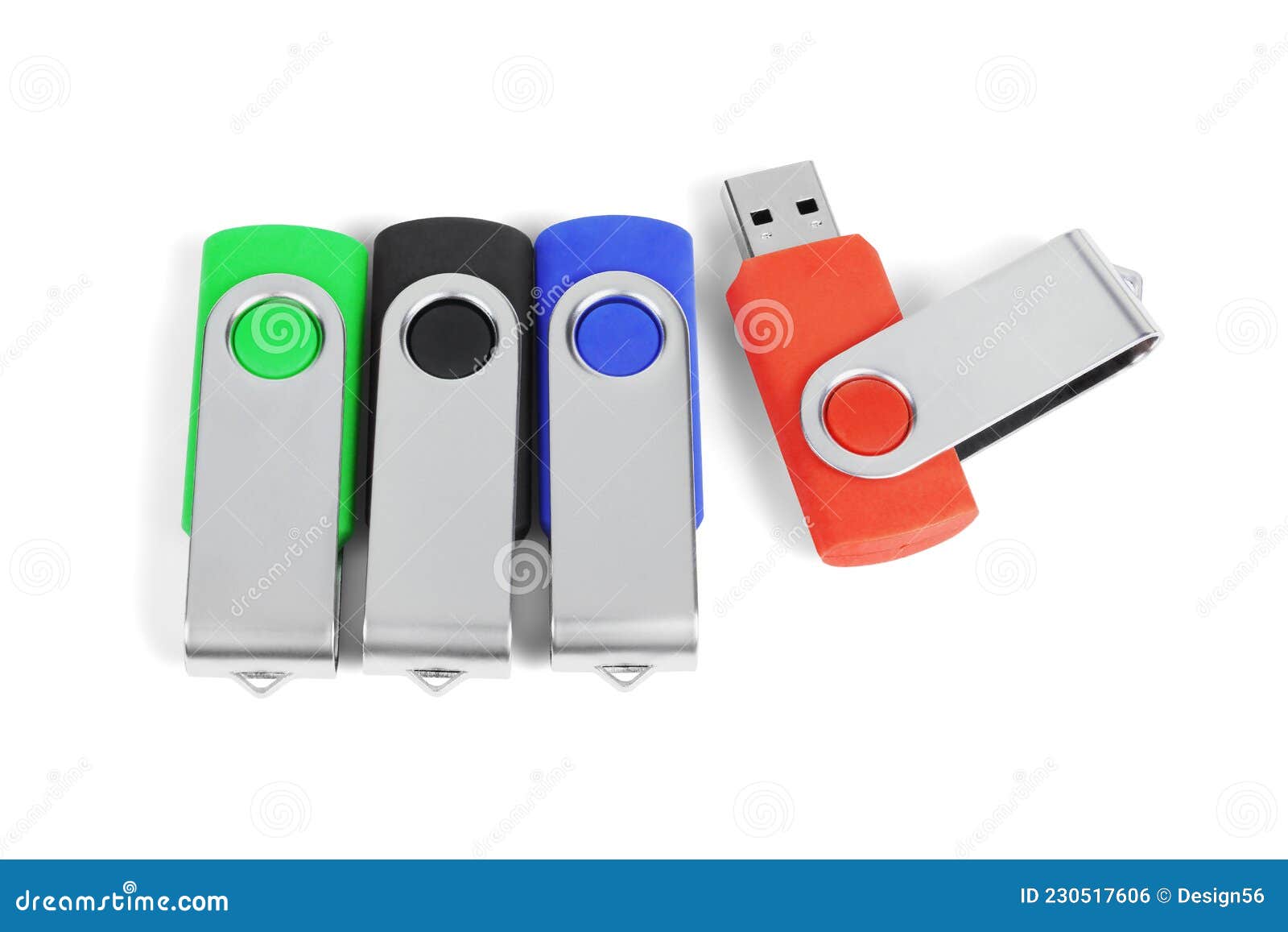 Four Portable USB Pen Drives Stock Photo - Image of space, four: 230517606
