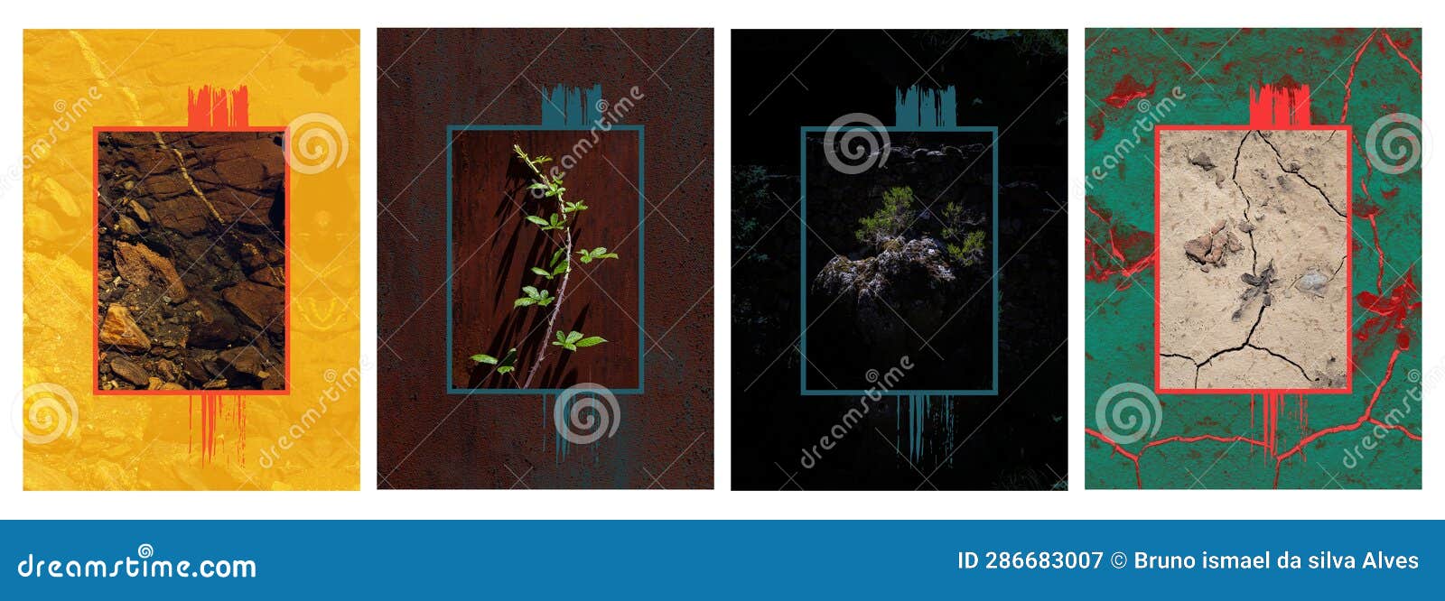 Four Posters with Images about the Evolution of Nature after Humanity ...