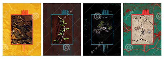 Four Posters with Images about the Evolution of Nature after Humanity ...