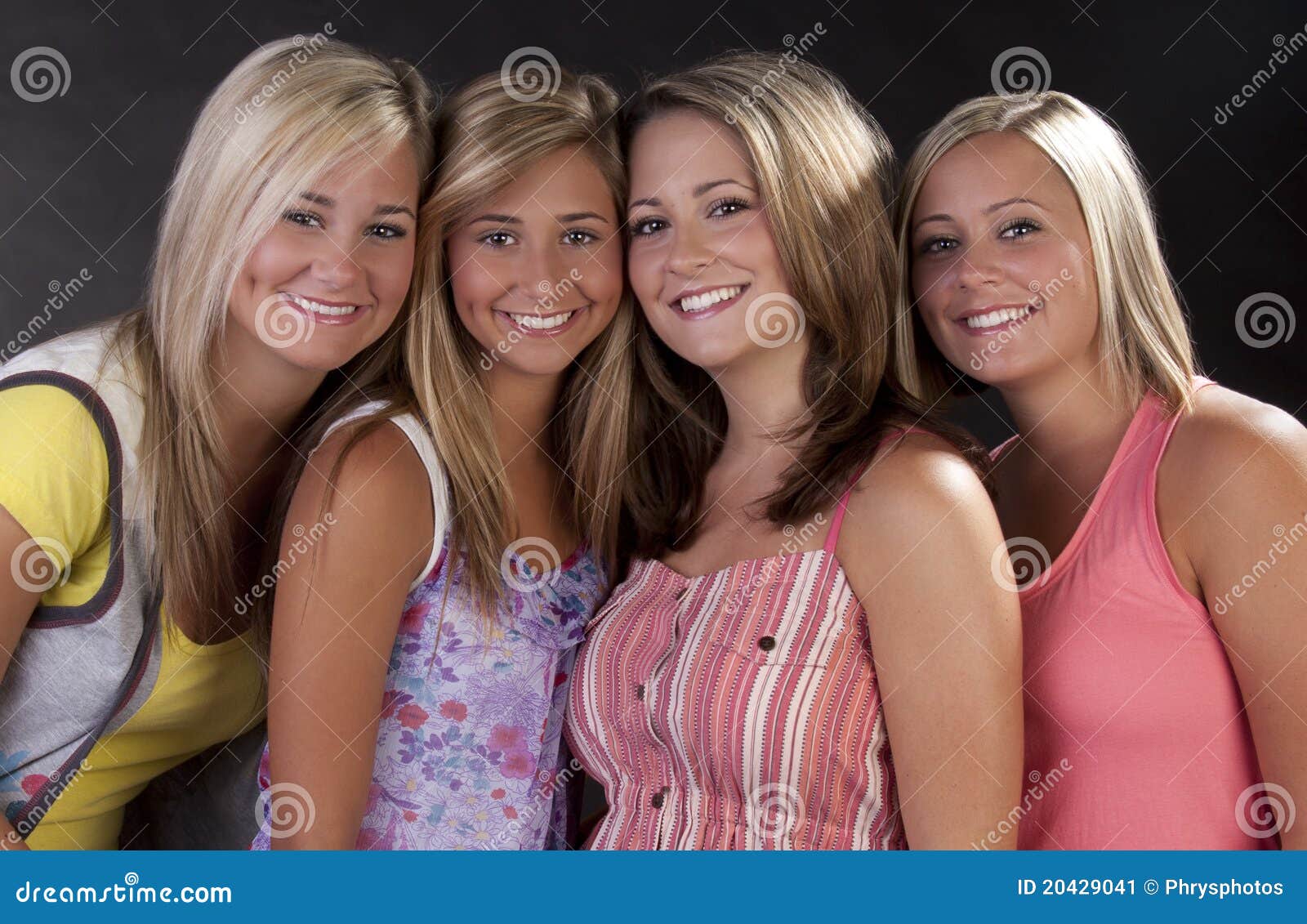 Four pretty women stock image. Image of youthful, family - 20429041